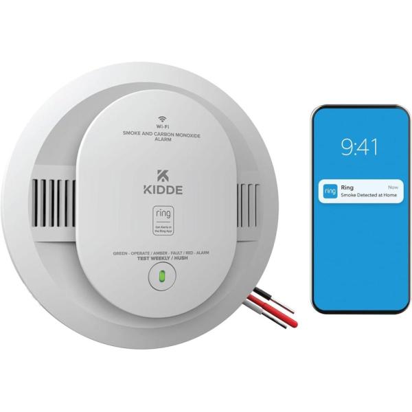 Kidde Smart Smoke Detector, Ring App Enabled for Real-Time ...
